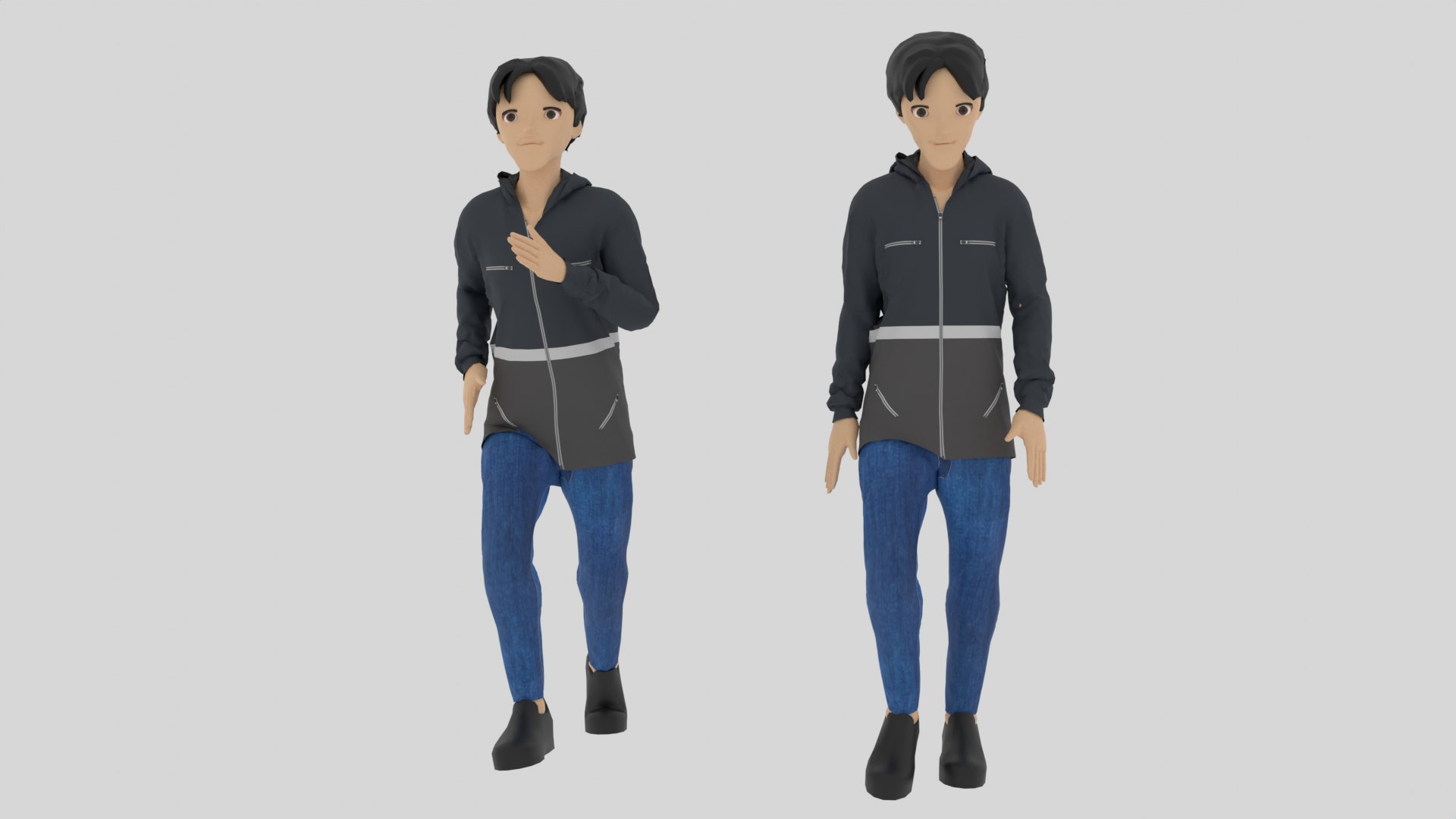 3D Cartoon Character Walking And Running Animation - TurboSquid 2004029