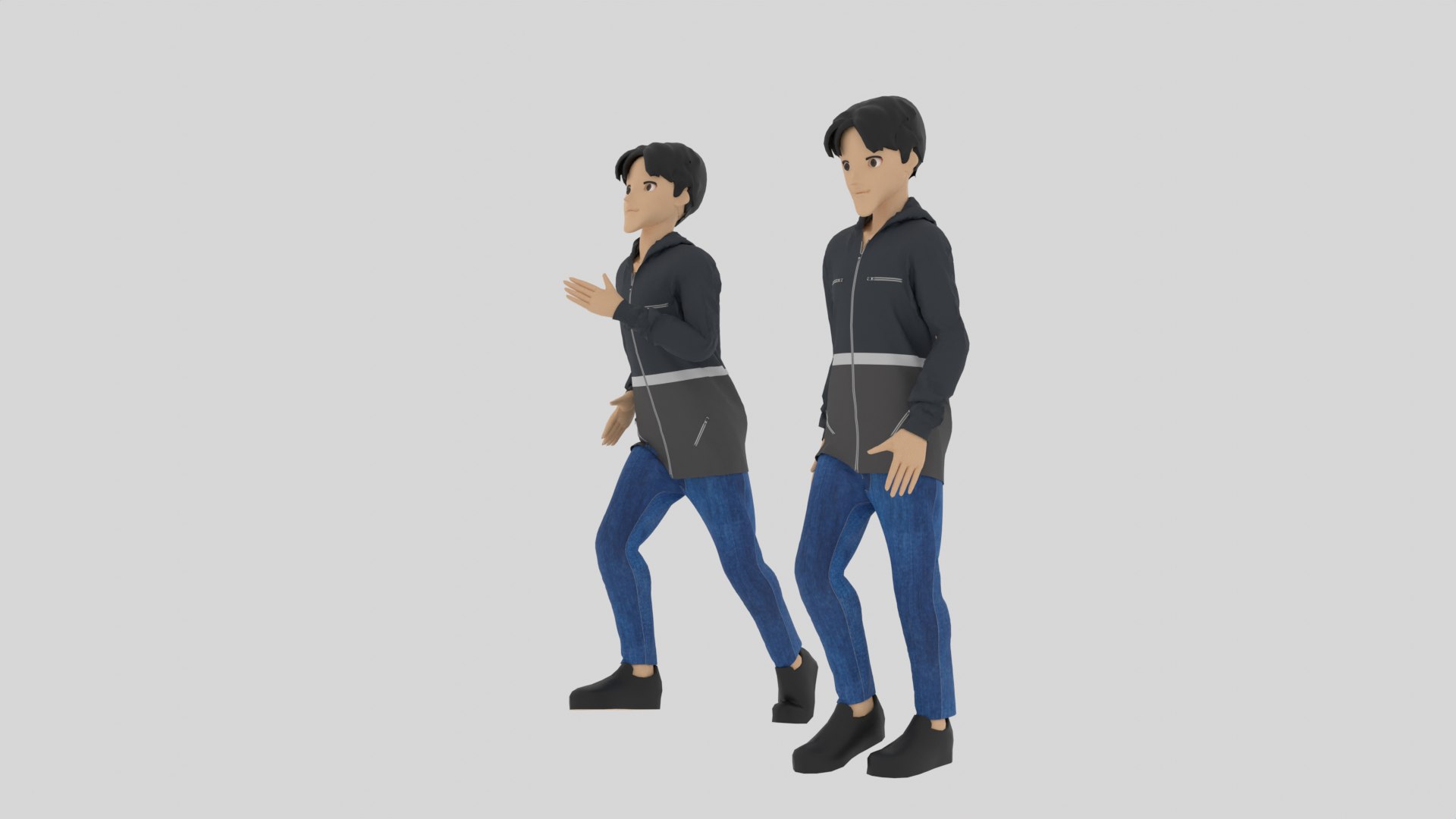 3D Cartoon Character Walking And Running Animation - TurboSquid 2004029