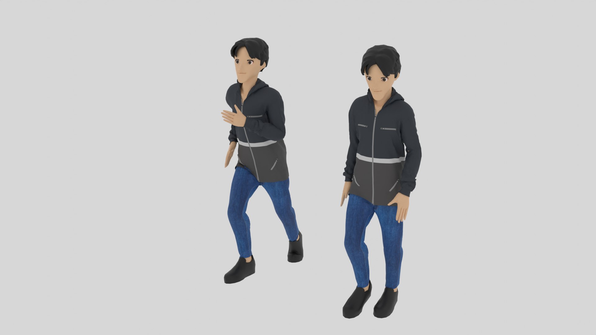 3D Cartoon Character Walking And Running Animation - TurboSquid 2004029