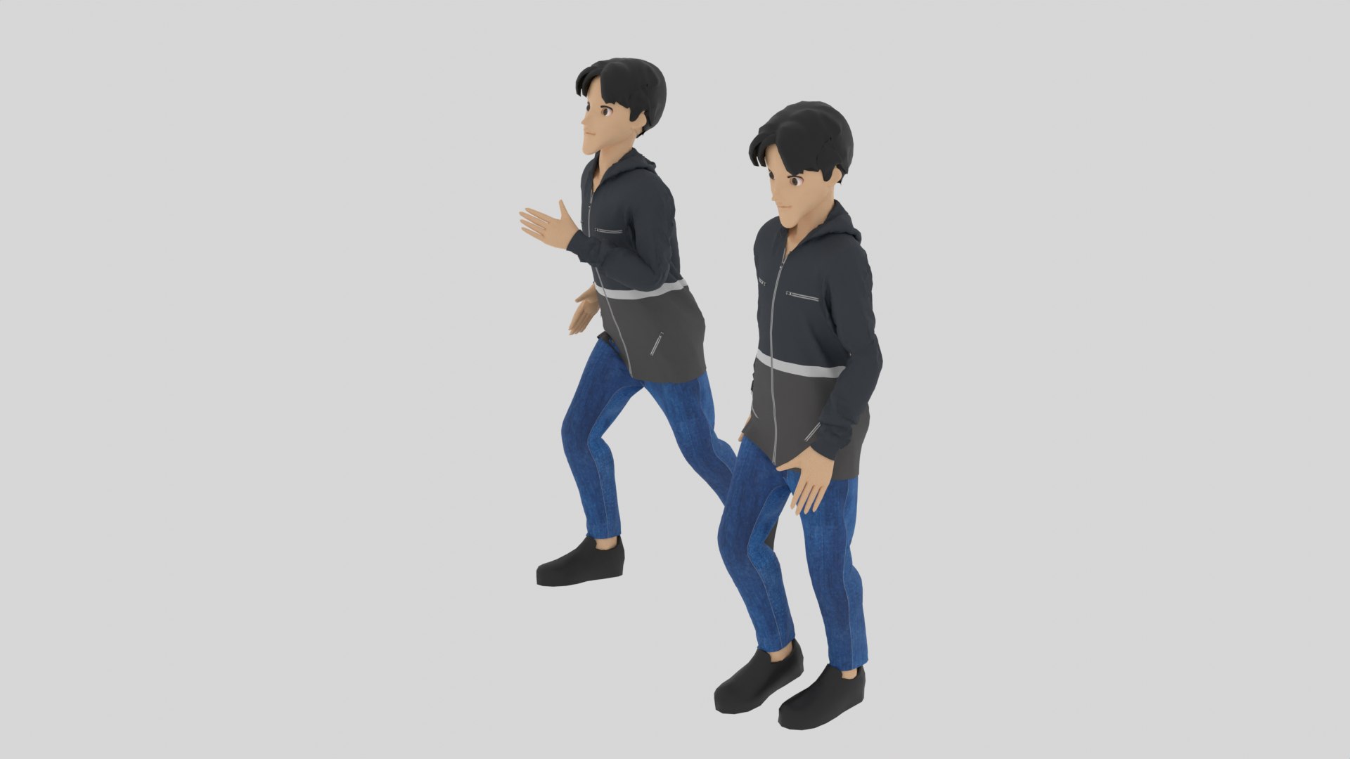 3D Cartoon Character Walking And Running Animation - TurboSquid 2004029