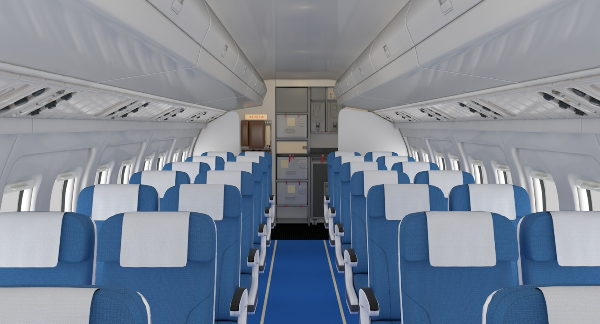 Airplane Cabin Model - TurboSquid 1307858