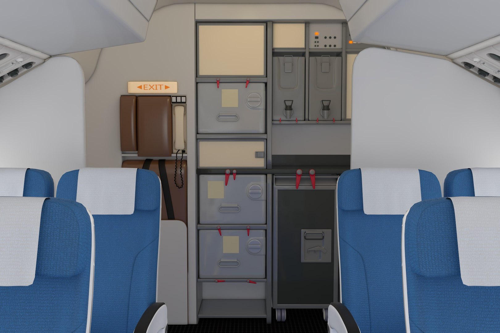 Airplane Cabin Model - TurboSquid 1307858
