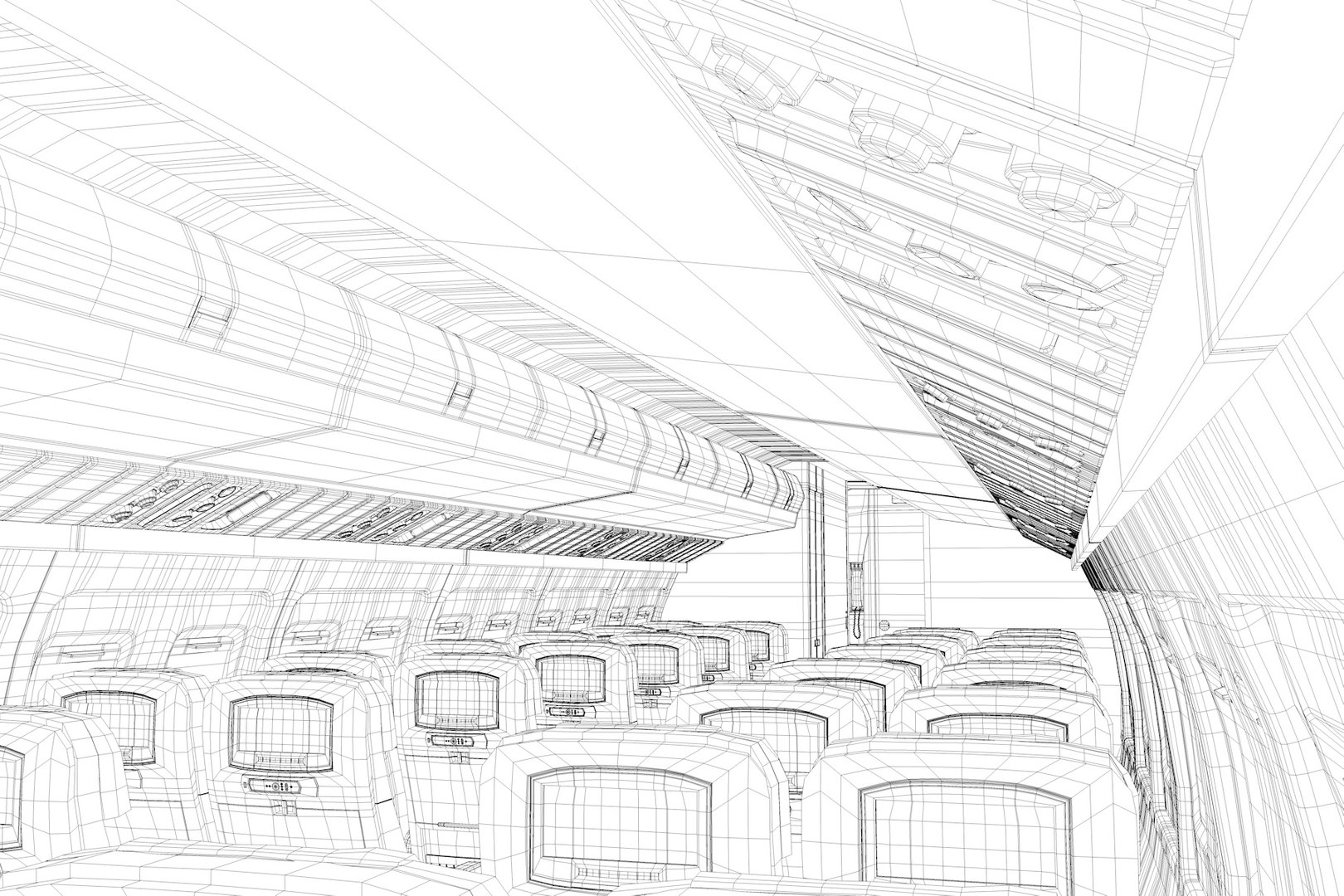 Airplane Cabin Model - TurboSquid 1307858