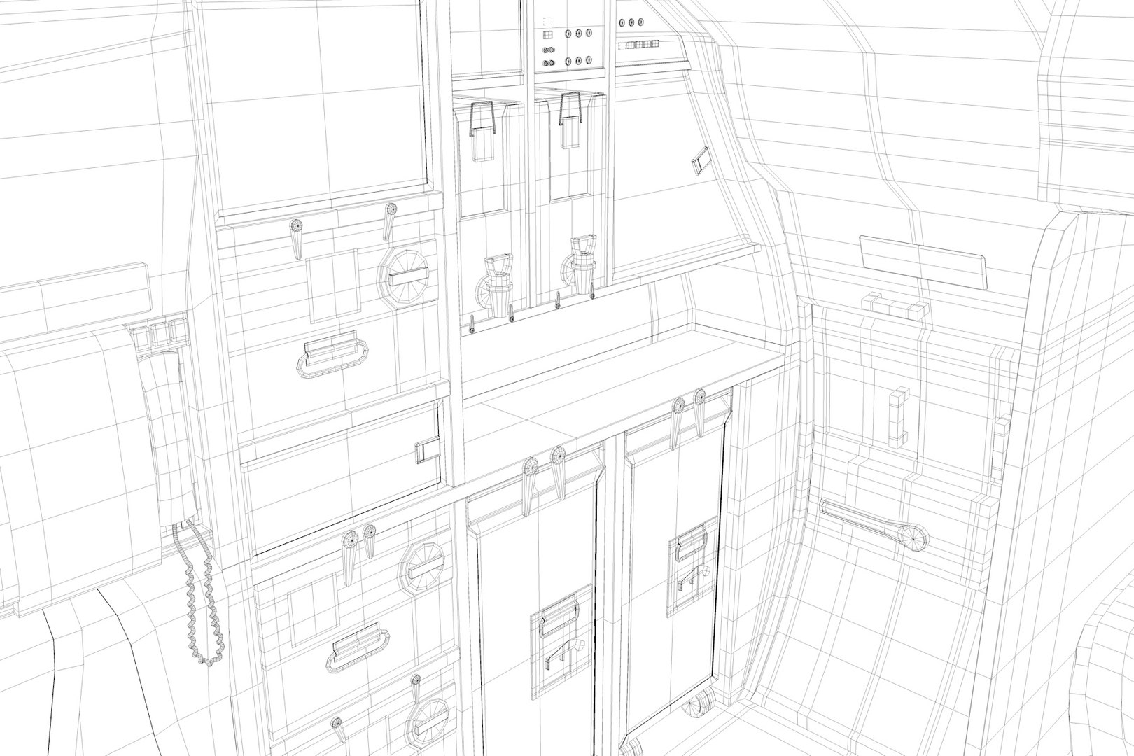 Airplane Cabin Model - TurboSquid 1307858