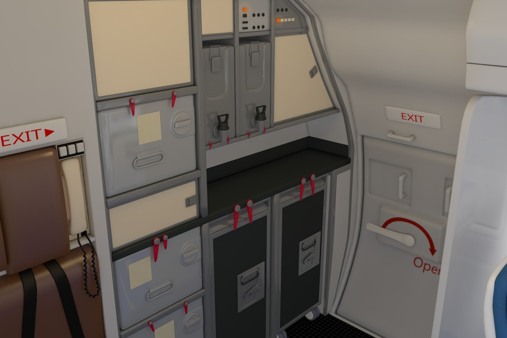 Airplane Cabin Model - TurboSquid 1307858
