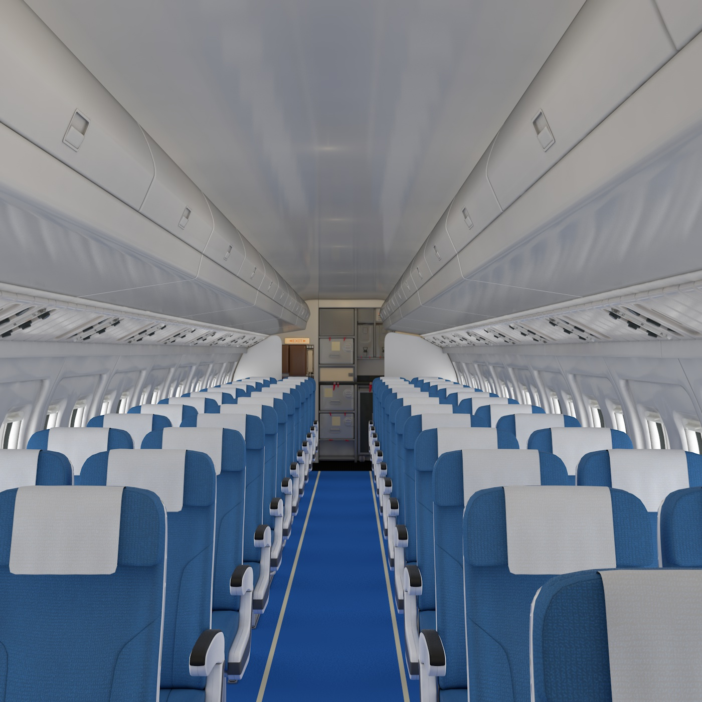 Airplane cabin model - TurboSquid 1307858