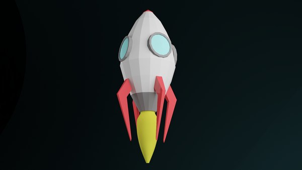 modelo 3d LOW POLY ROCKET - TurboSquid 2061963