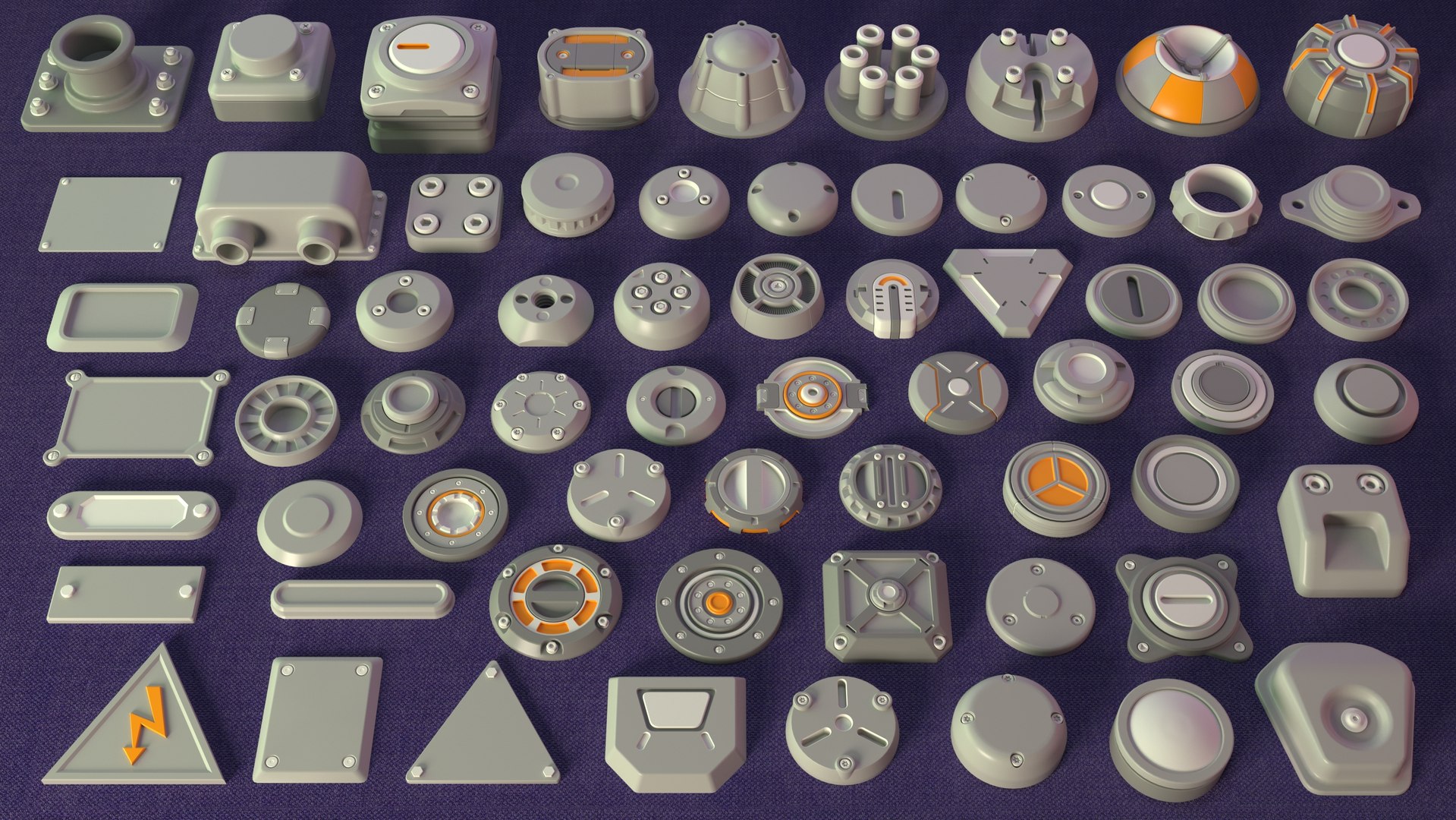 Industrial Kitbash-7 - 65 Pieces 3D Model - TurboSquid 1804165