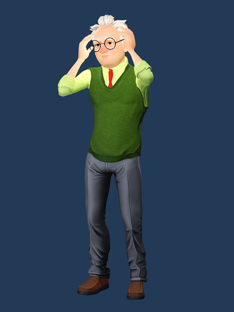 Cartoon Rigged Old Man Character 3D Model 3D Model - TurboSquid 2204681