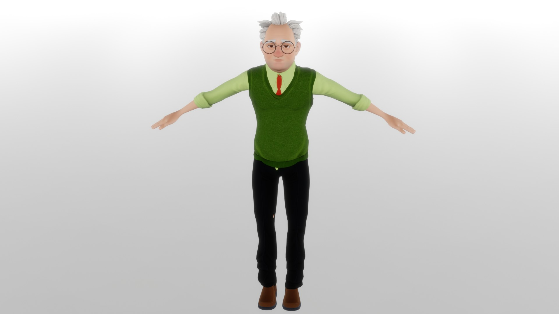 Cartoon Rigged Old Man Character 3D Model 3D Model - TurboSquid 2204681