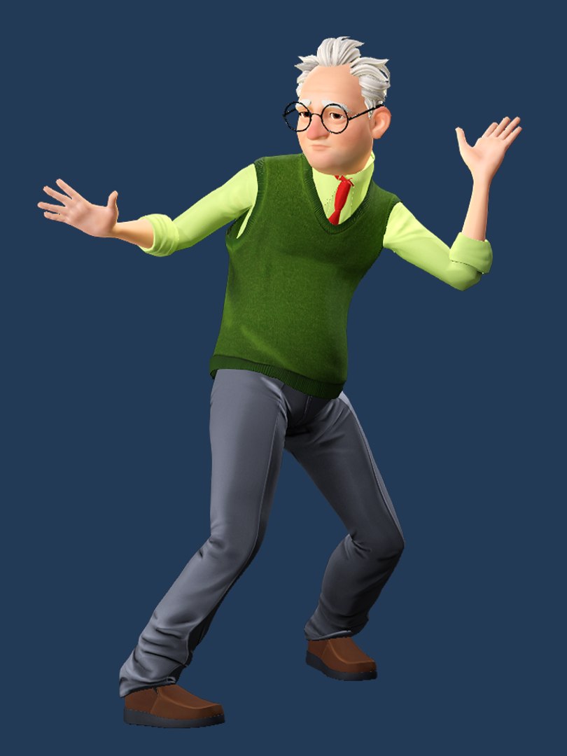 Cartoon Rigged Old Man Character 3D Model 3D Model - TurboSquid 2204681