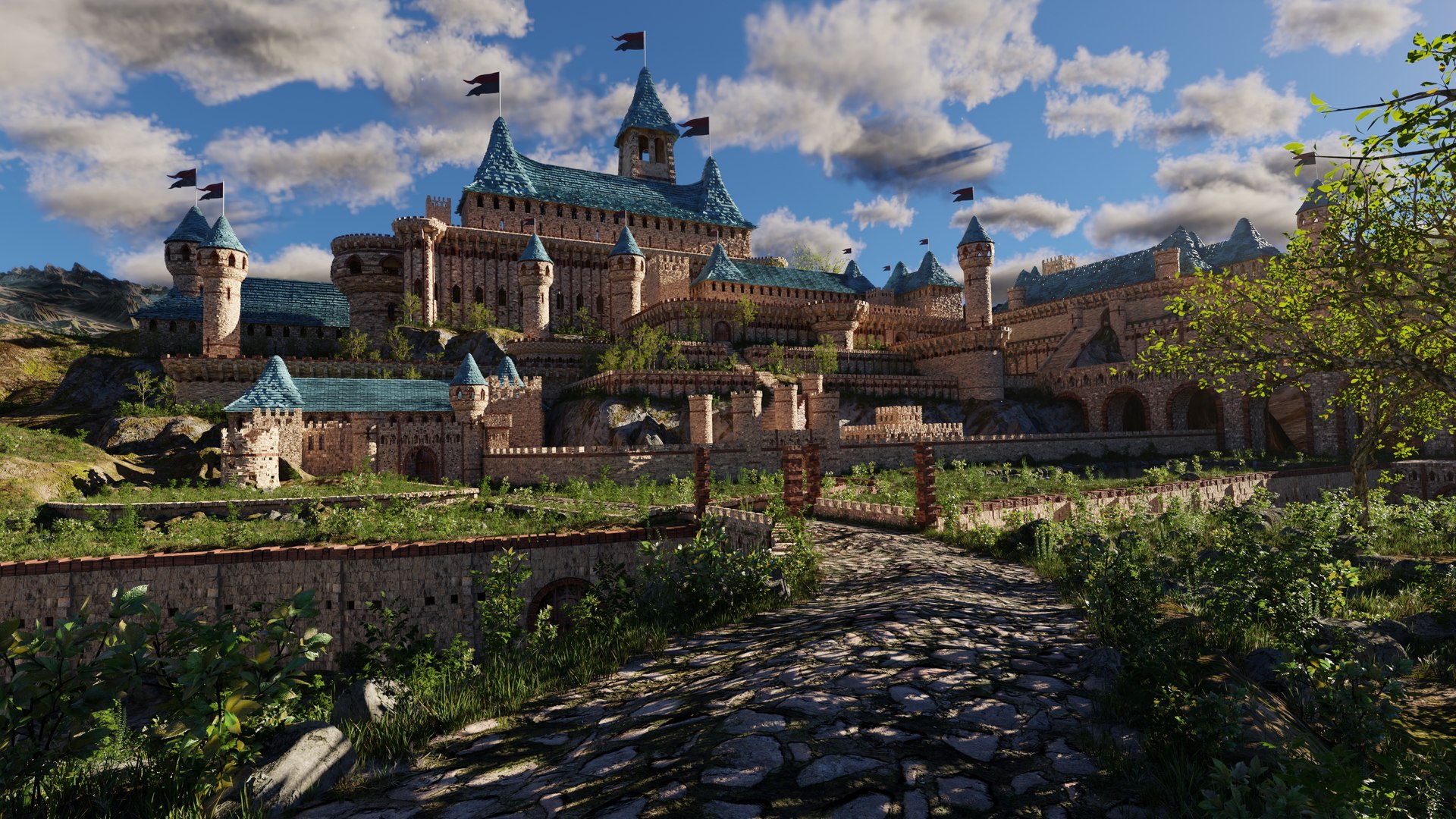 Castle Scene 3D - TurboSquid 2188640