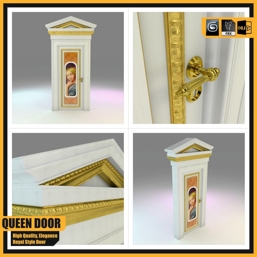 Queen Door 3d Model