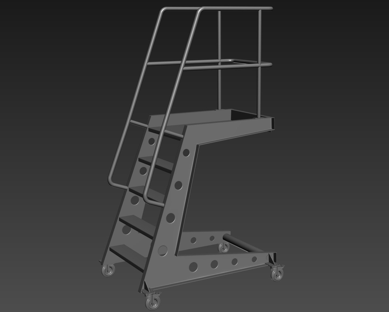 Rolling Ladder 3D - TurboSquid 1965365