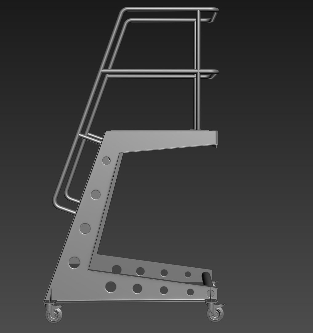 Rolling Ladder 3D - TurboSquid 1965365