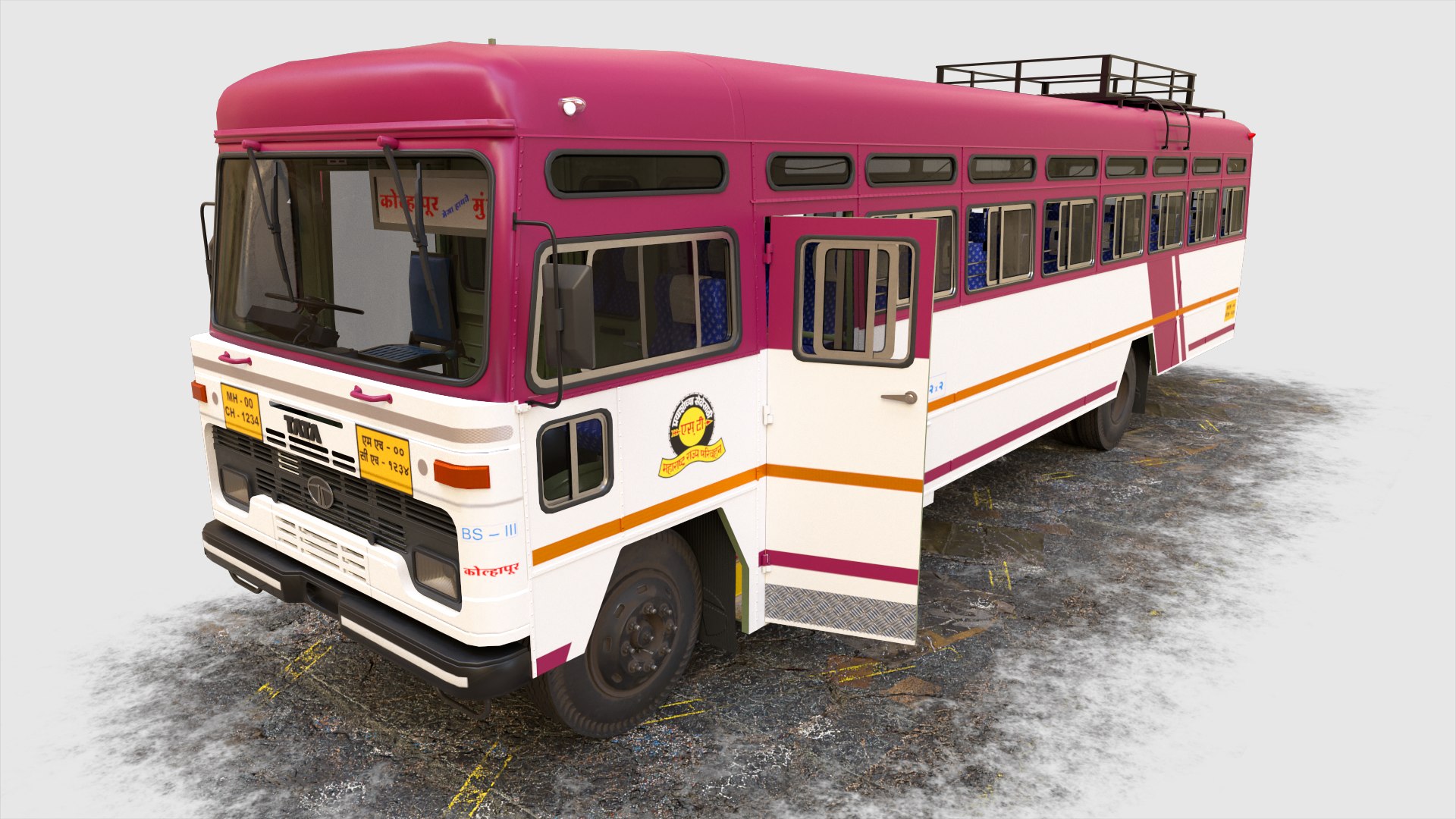 3D Model INDIAN HIRKANI ST BUSV01PurpleandWhite - TurboSquid 2209500