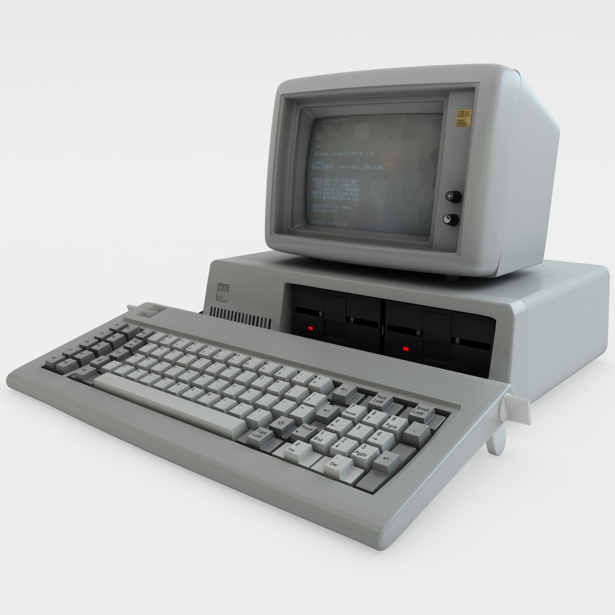 ibm pc xt 3d model