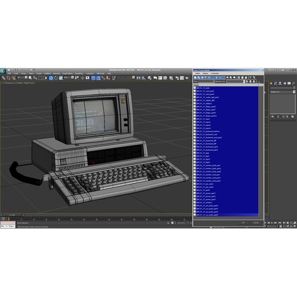 ibm pc xt 3d model