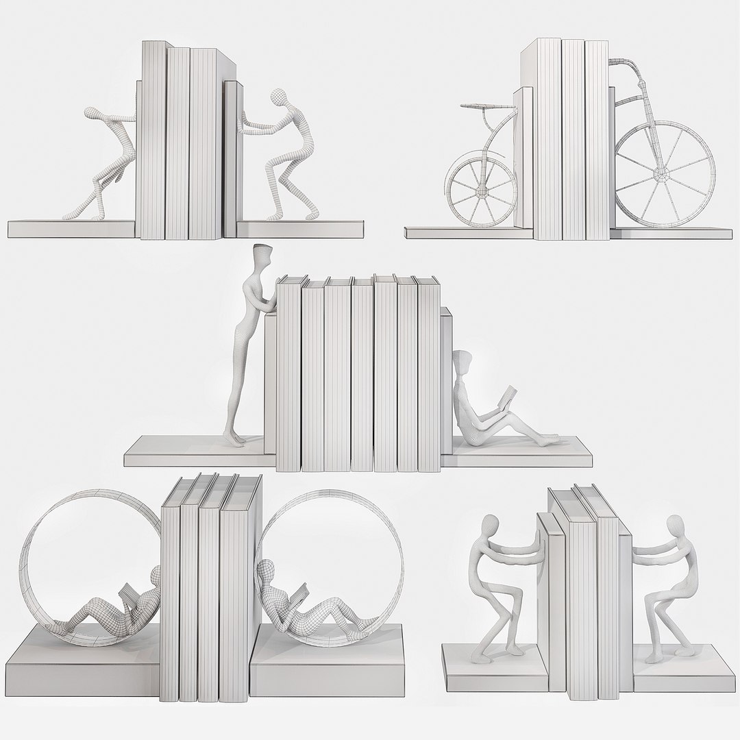 3D Bookend Model - TurboSquid 1616334