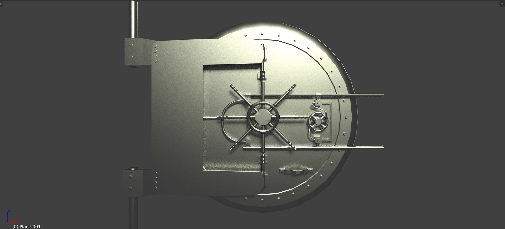 Realistic Bank Vault Safe 3D Model - TurboSquid 1495909