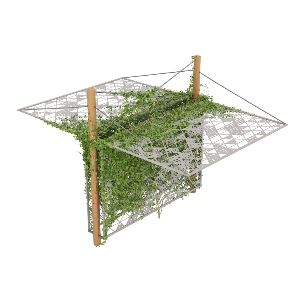 Oasis With Perforated Panel Shades And Lush Ivy Model - TurboSquid 2159544