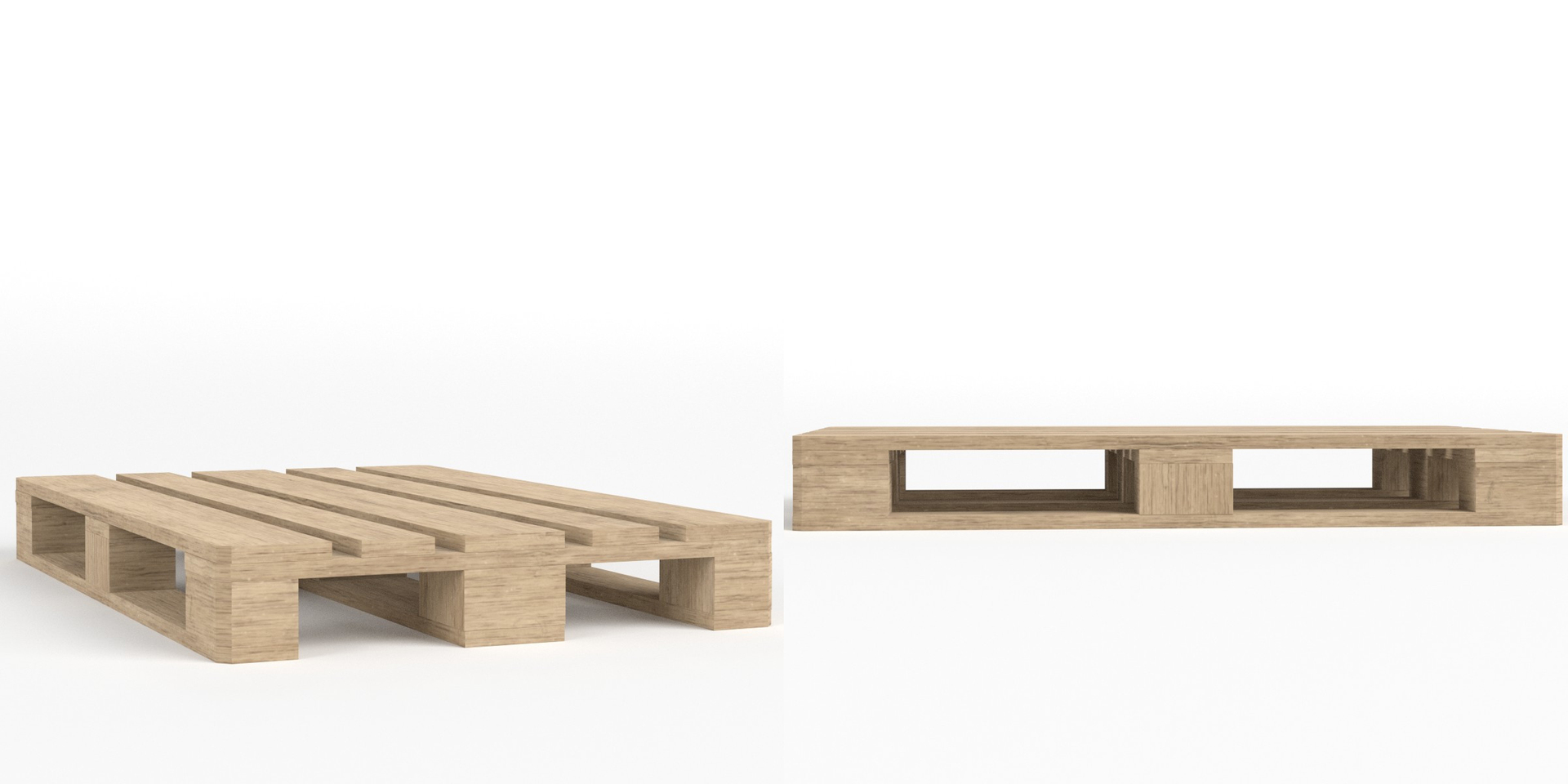 3ds wooden euro pallet skid