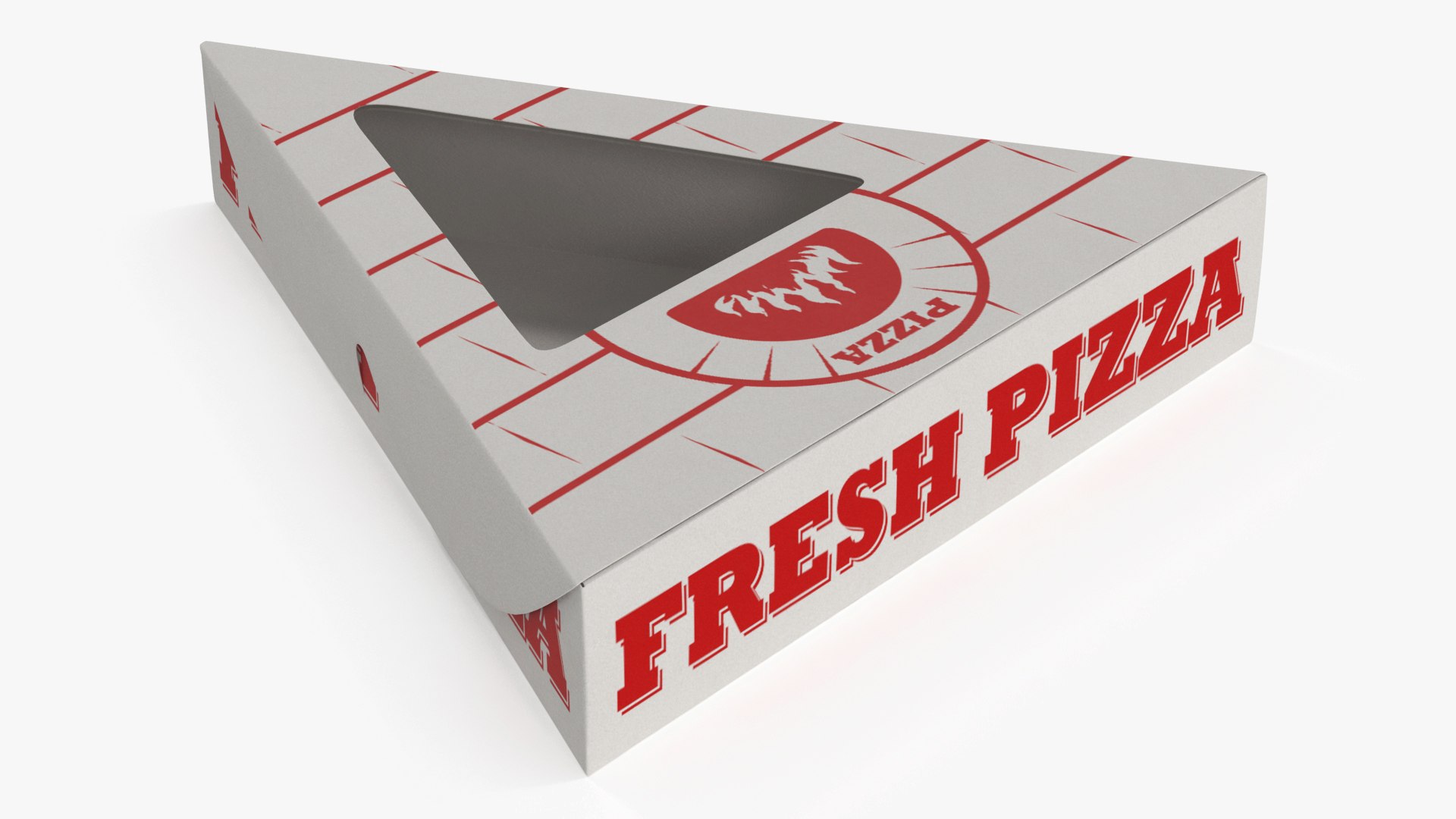 Triangle Pizza Slice Packaging Box With Window 3D Model - TurboSquid 2155957