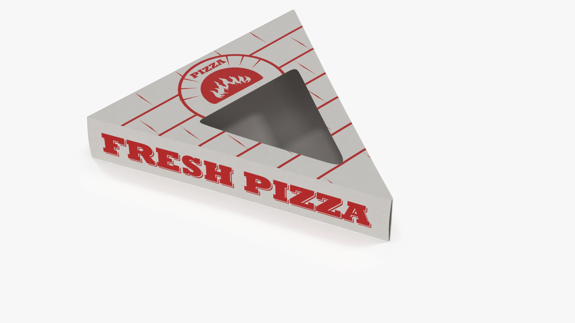 Triangle Pizza Slice Packaging Box With Window 3D Model - TurboSquid 2155957
