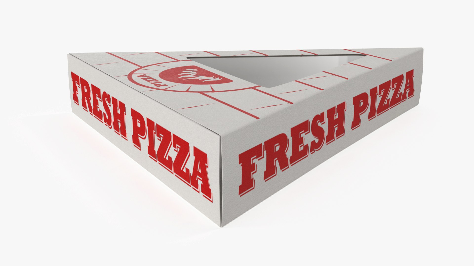 Triangle Pizza Slice Packaging Box With Window 3D Model - TurboSquid 2155957