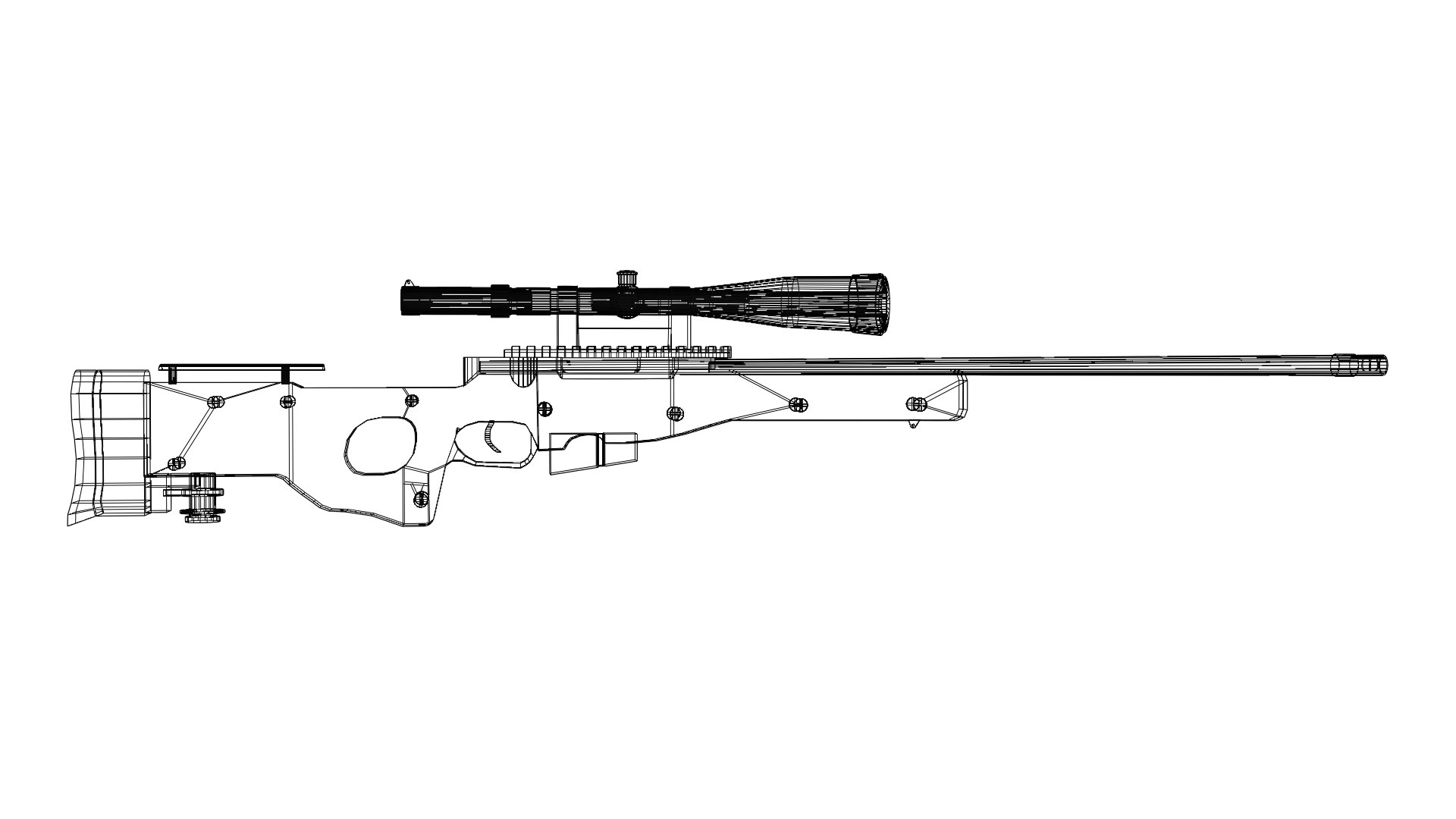 Sniper Rifle Accuracy Internation Artic Warfare 3D Model - TurboSquid ...