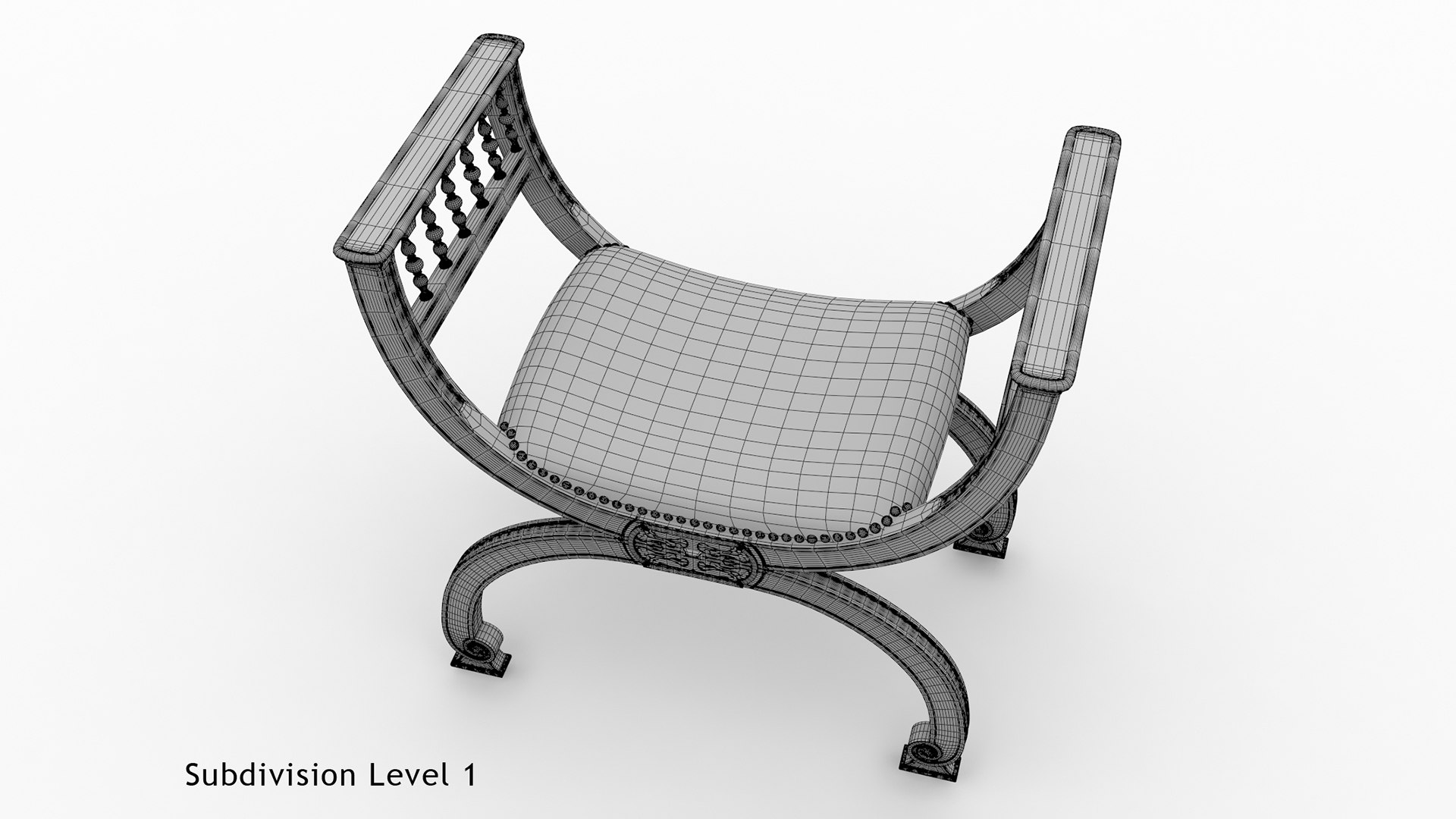 3D curule seat chair - TurboSquid 1505601