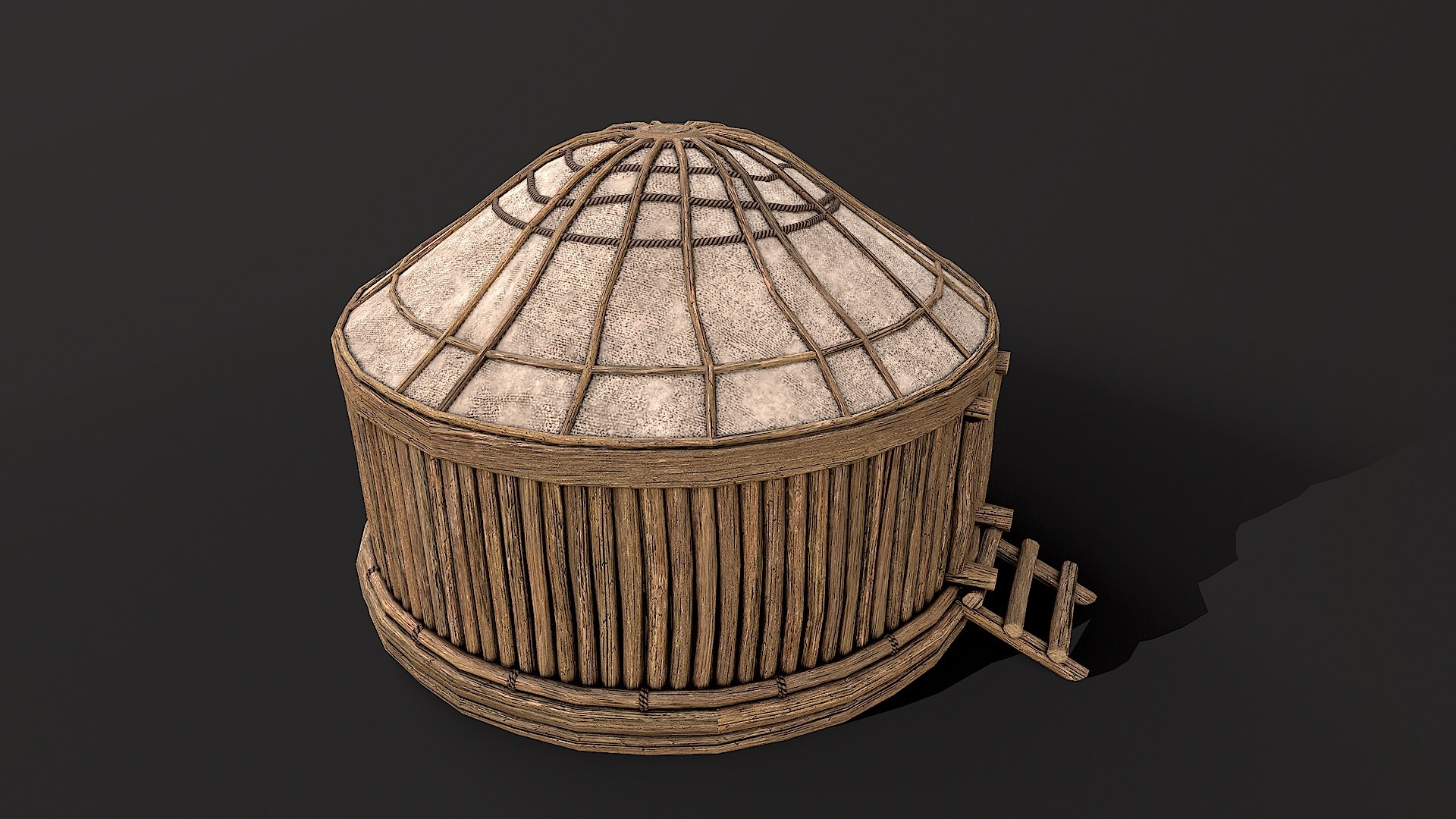 3D Traditional Yurt Nomads Tent With Interior 6 Model - TurboSquid 2360345