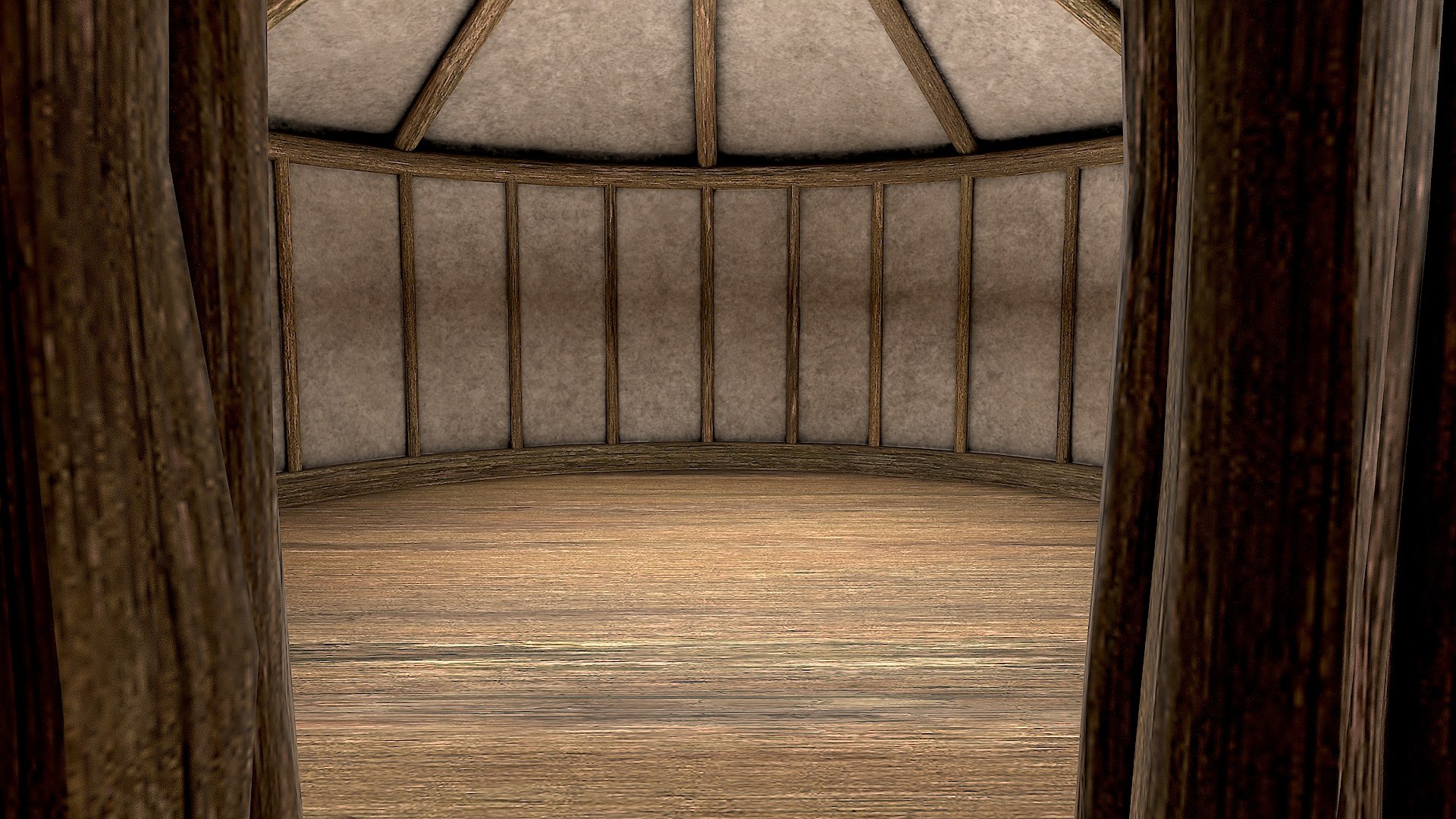 3D Traditional Yurt Nomads Tent With Interior 6 Model - TurboSquid 2360345