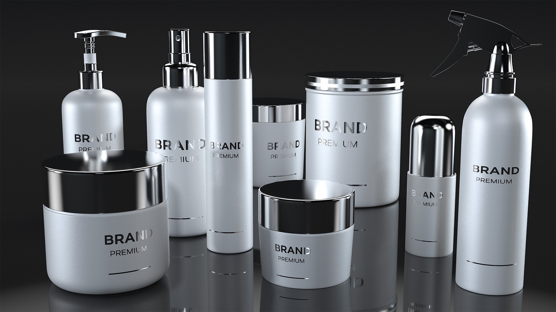 Cosmetic Package Set White 3D - TurboSquid 1477067