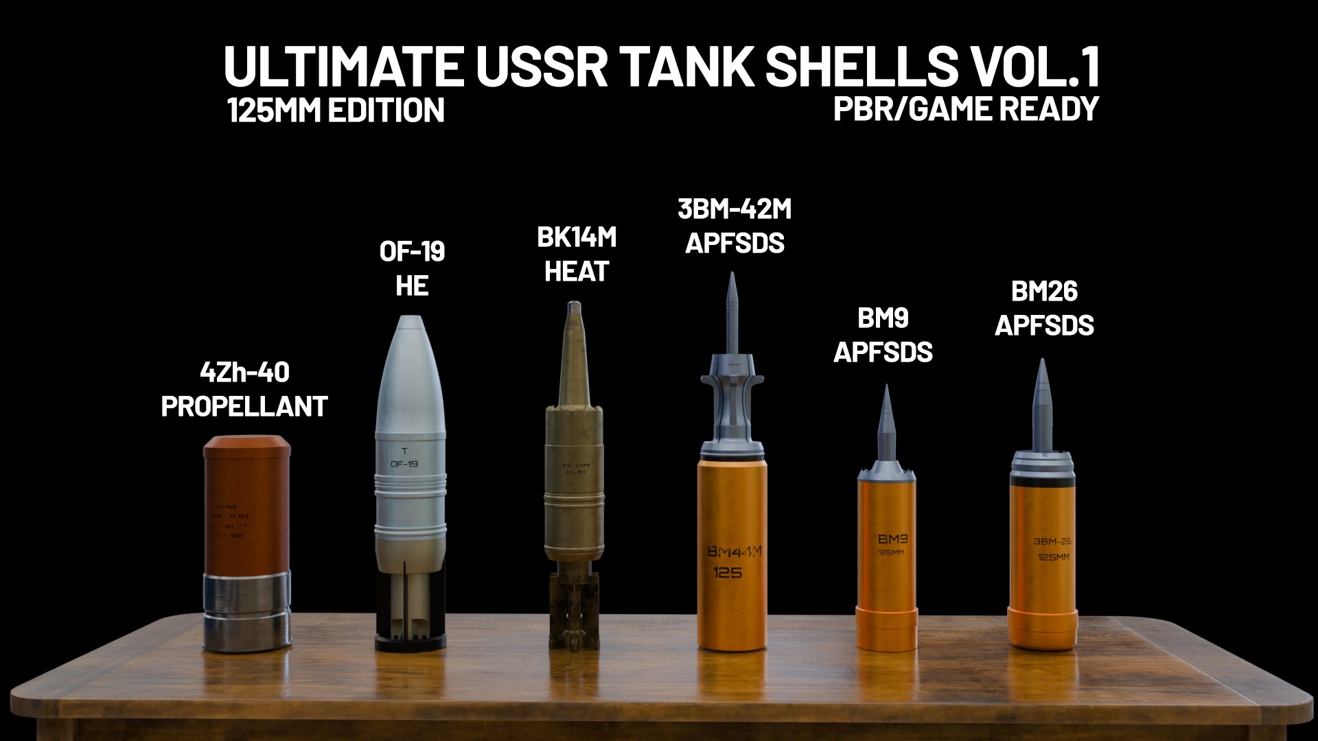 Ultimate USSR Tank Shells Vol 1 3D Model - TurboSquid 2343471
