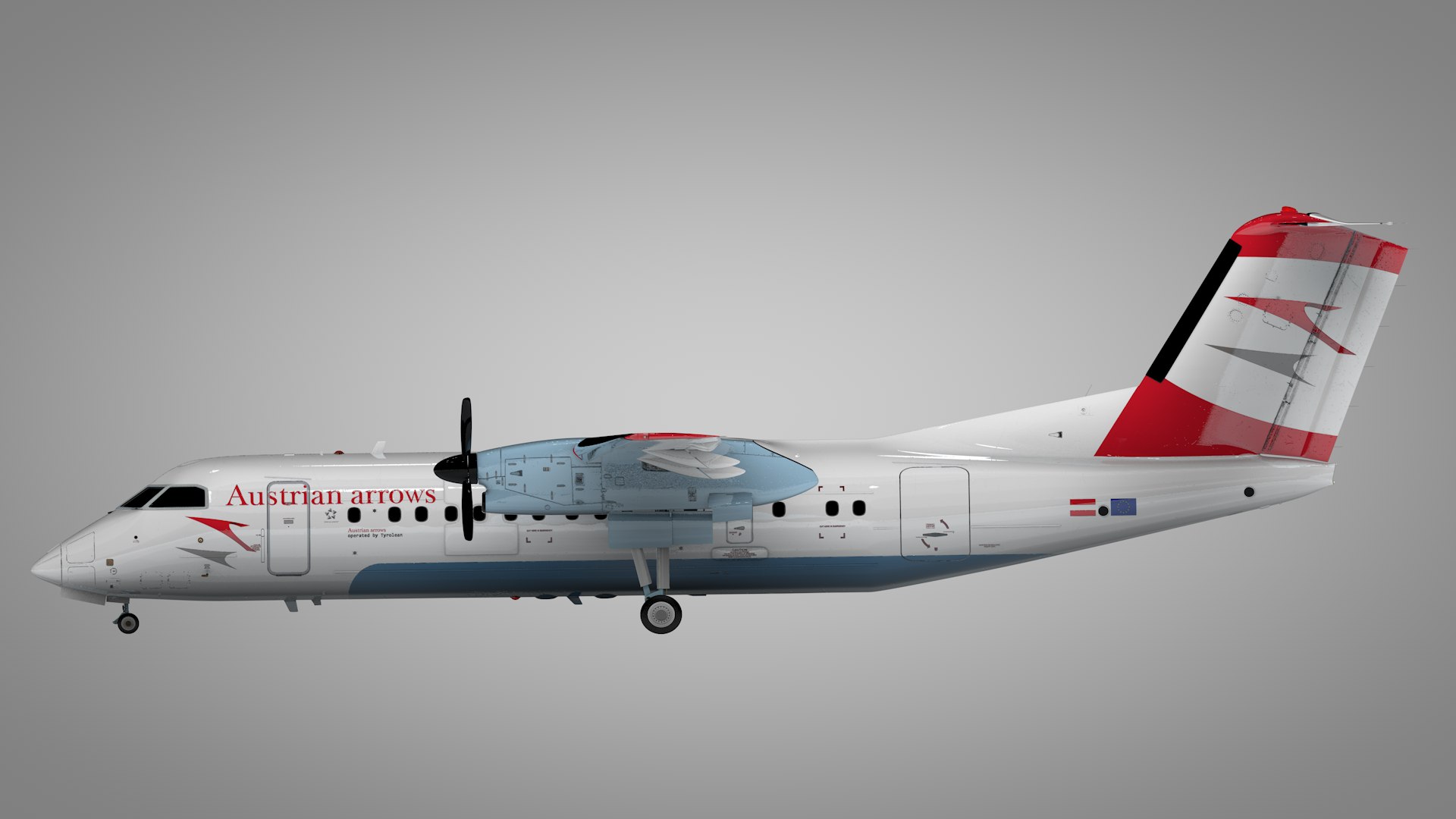 AUSTRIAN ARROWS Bombardier De Havilland Canada DHC-8 Q300 Dash 8 L1703 ...