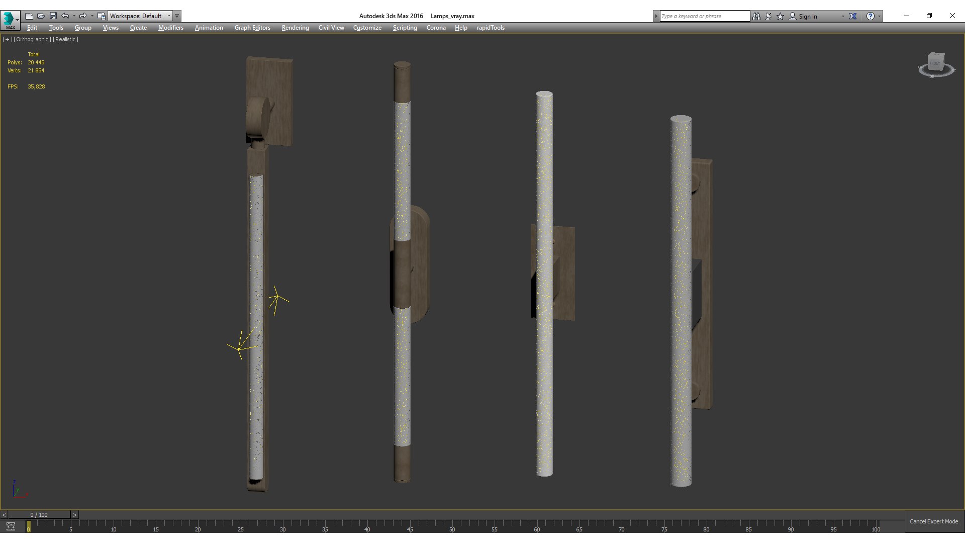 1st Dibs Wall Lamps Set 3D Model - TurboSquid 2169543