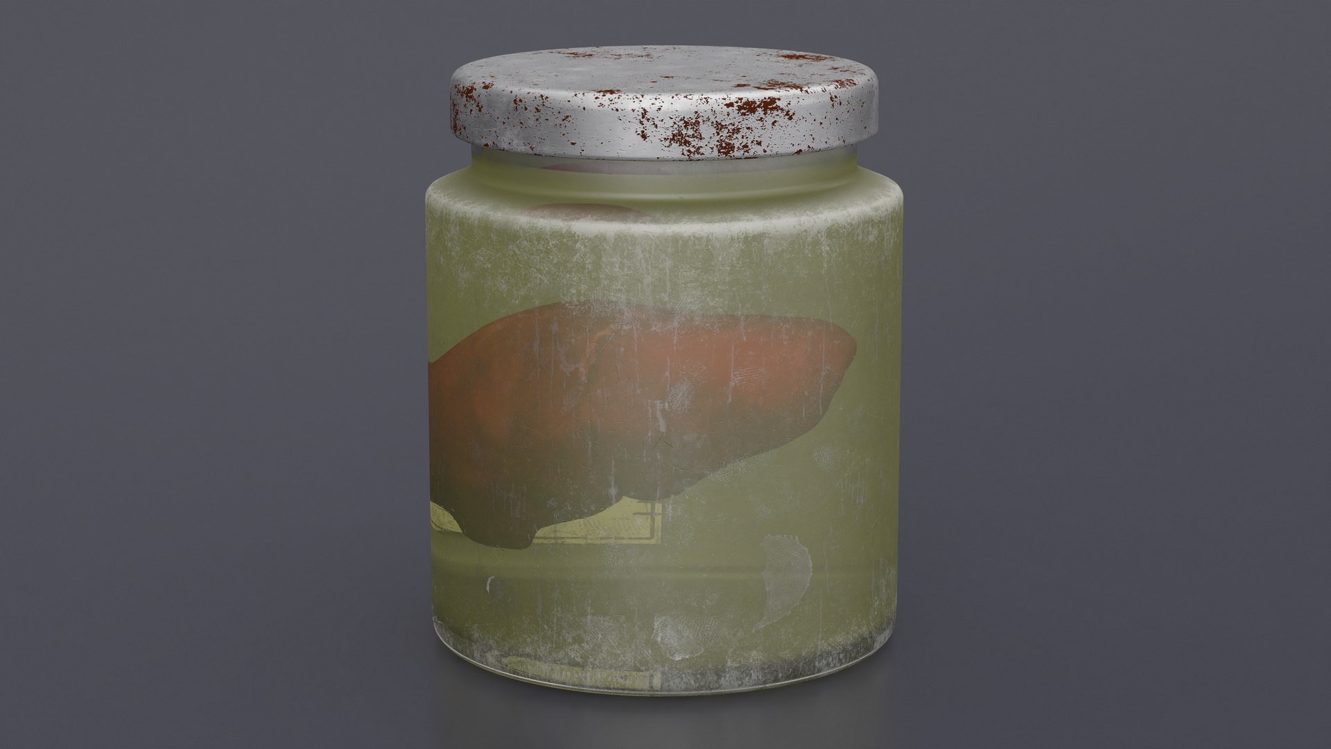3D Human Liver Organ In A Old Jar Model - TurboSquid 2259006