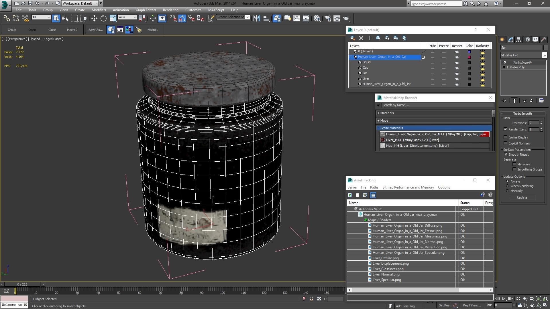 3D Human Liver Organ In A Old Jar Model - TurboSquid 2259006