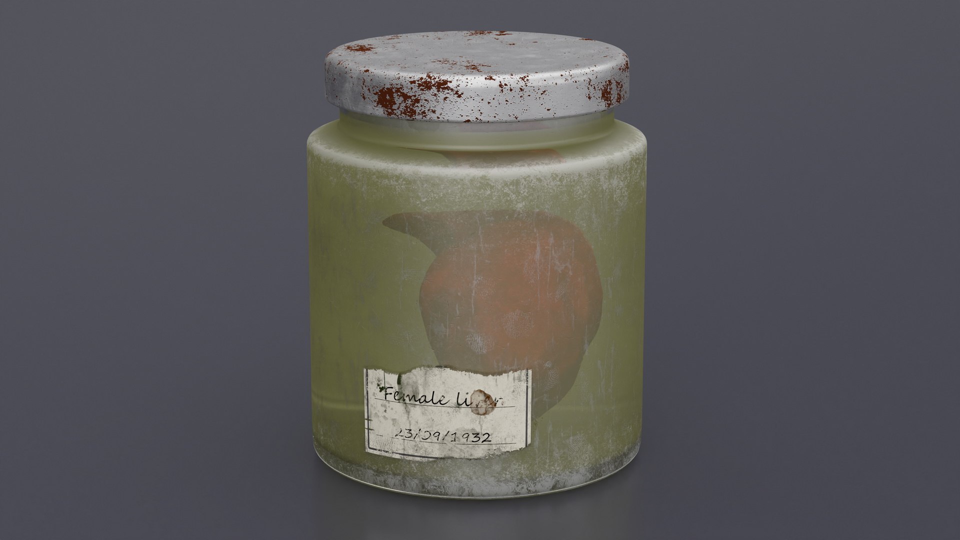 3D Human Liver Organ In A Old Jar Model - TurboSquid 2259006