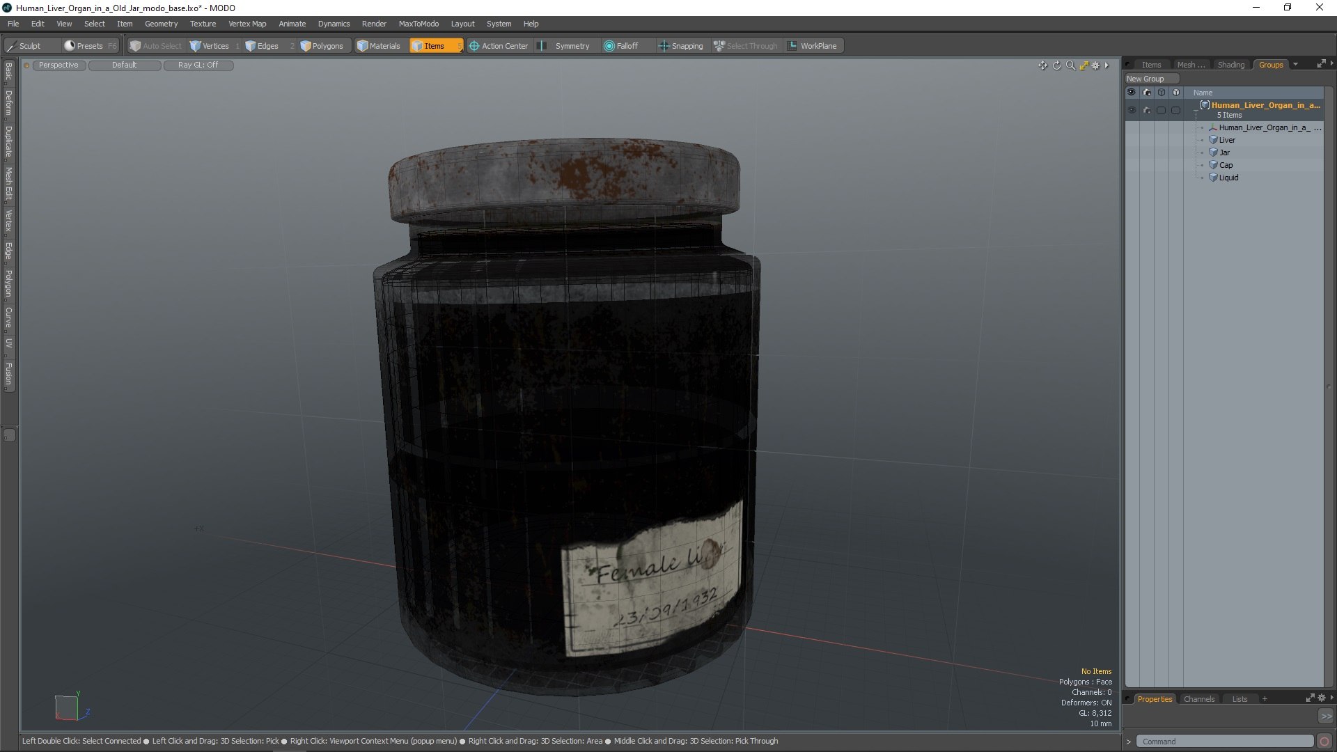 3D Human Liver Organ In A Old Jar Model - TurboSquid 2259006