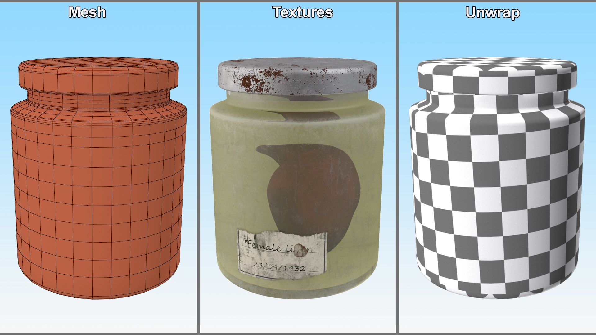 3D Human Liver Organ In A Old Jar Model - TurboSquid 2259006