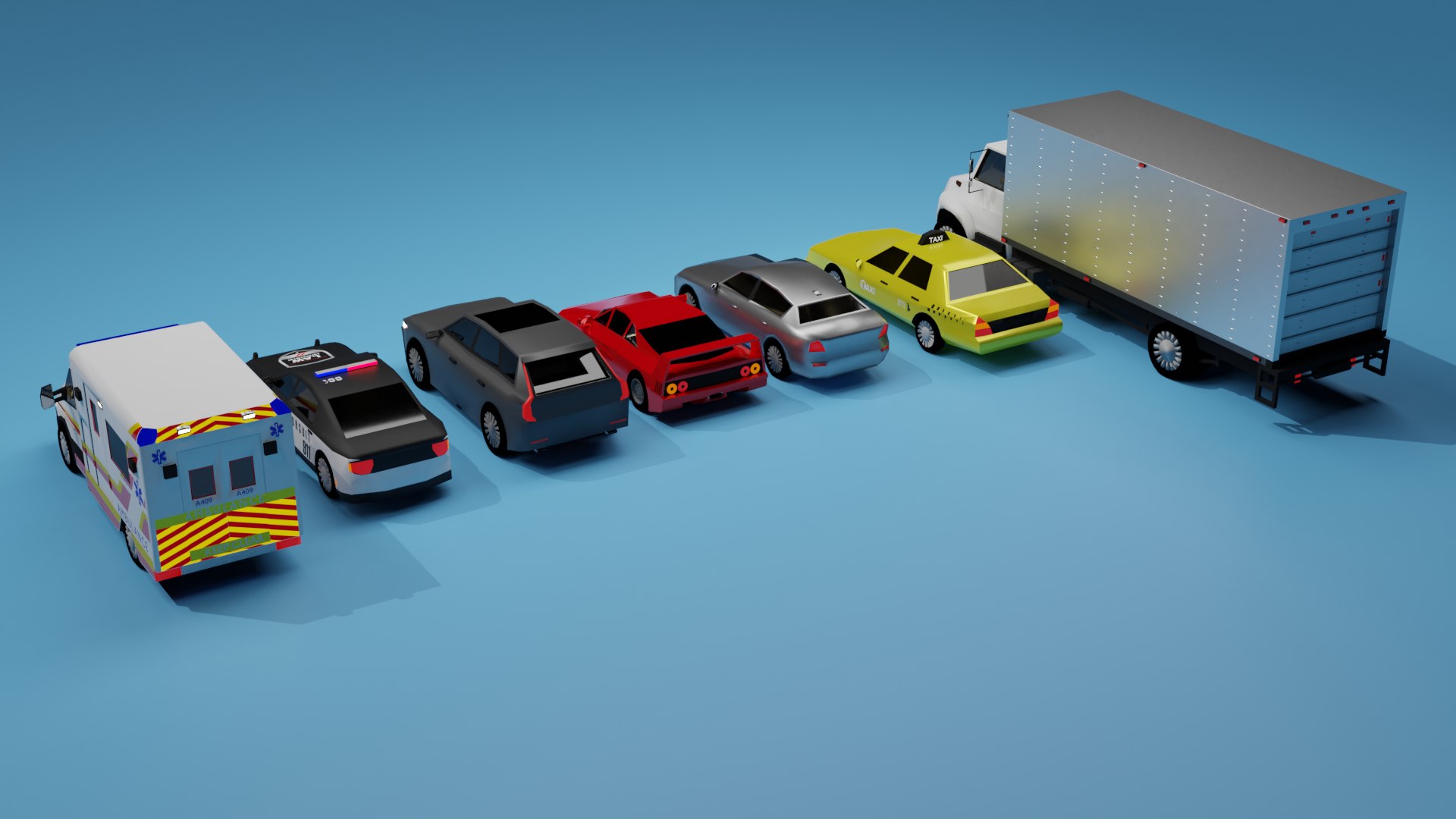 3D Rigged Low Poly Car Collection - TurboSquid 1770253