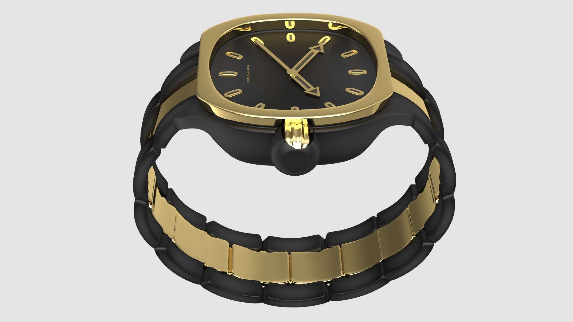 3D Metal Strap Watch Gun Gold Model - TurboSquid 2382678