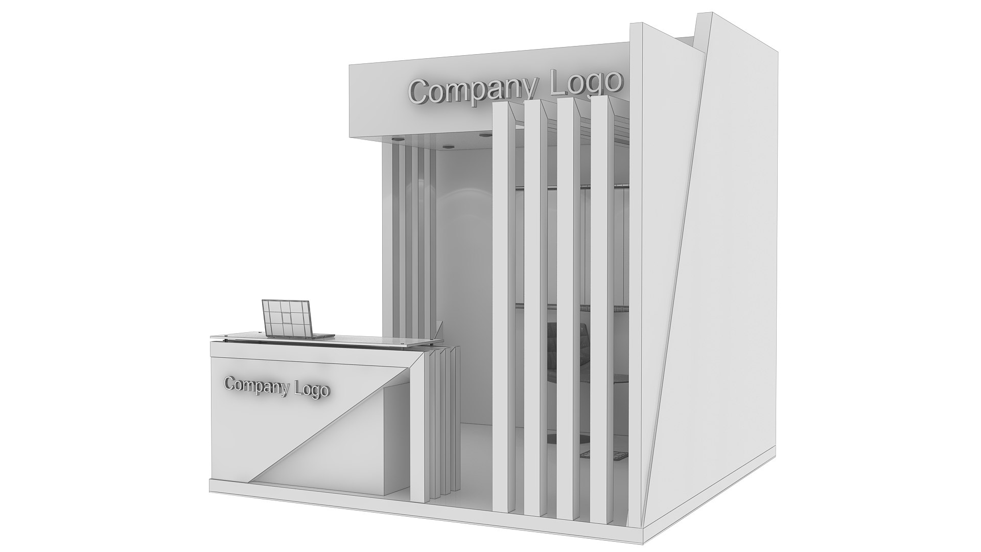 3D Booth Des 3m X 3m Model - TurboSquid 2084928