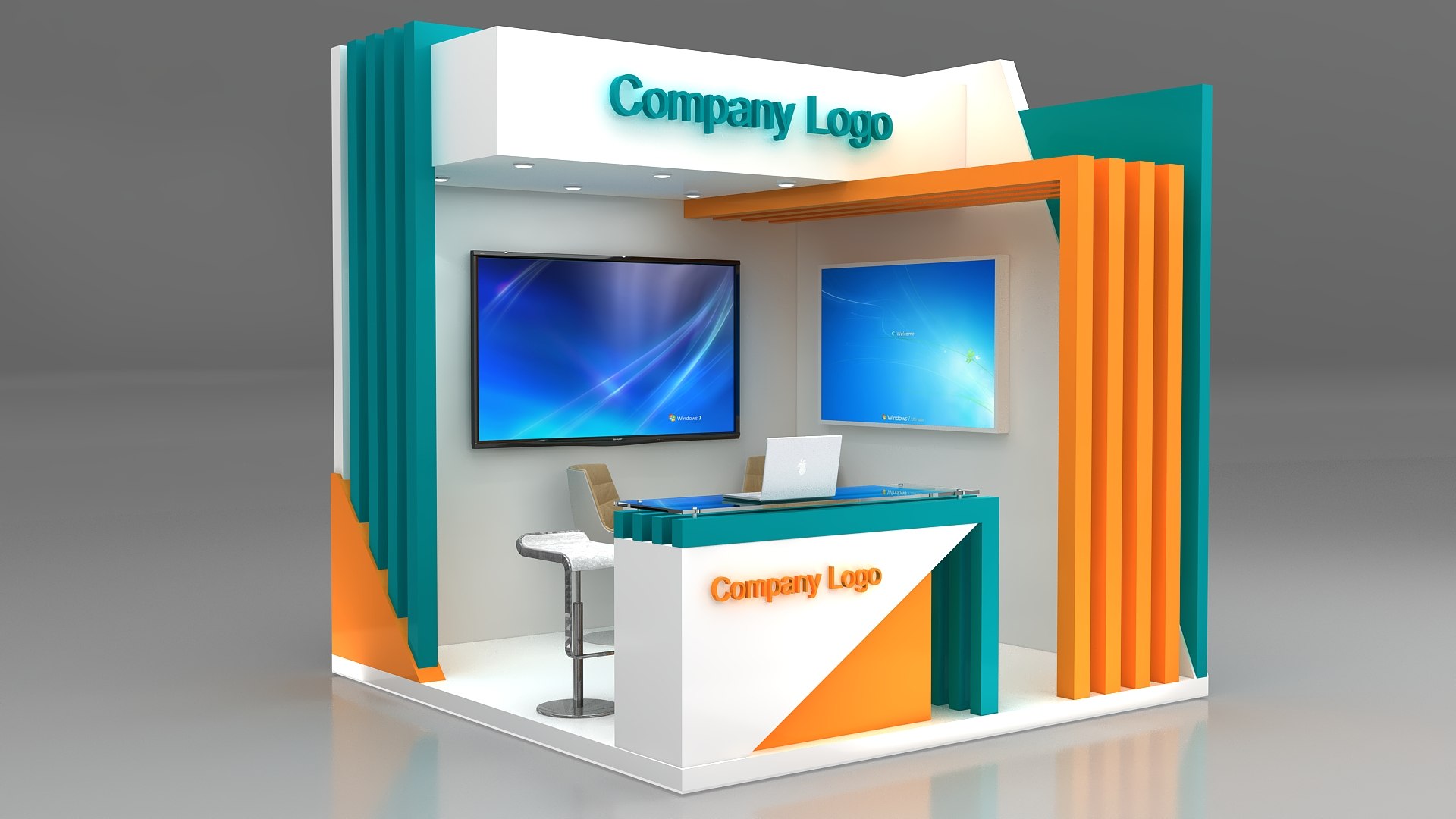 3D Booth Des 3m X 3m Model - TurboSquid 2084928