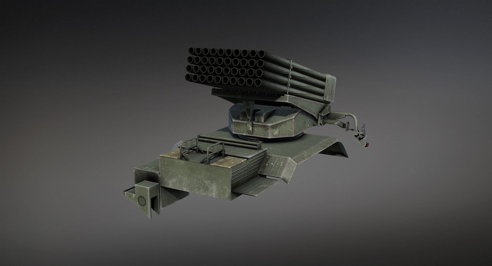Low-poly Grad Rocket Launcher 3d Max