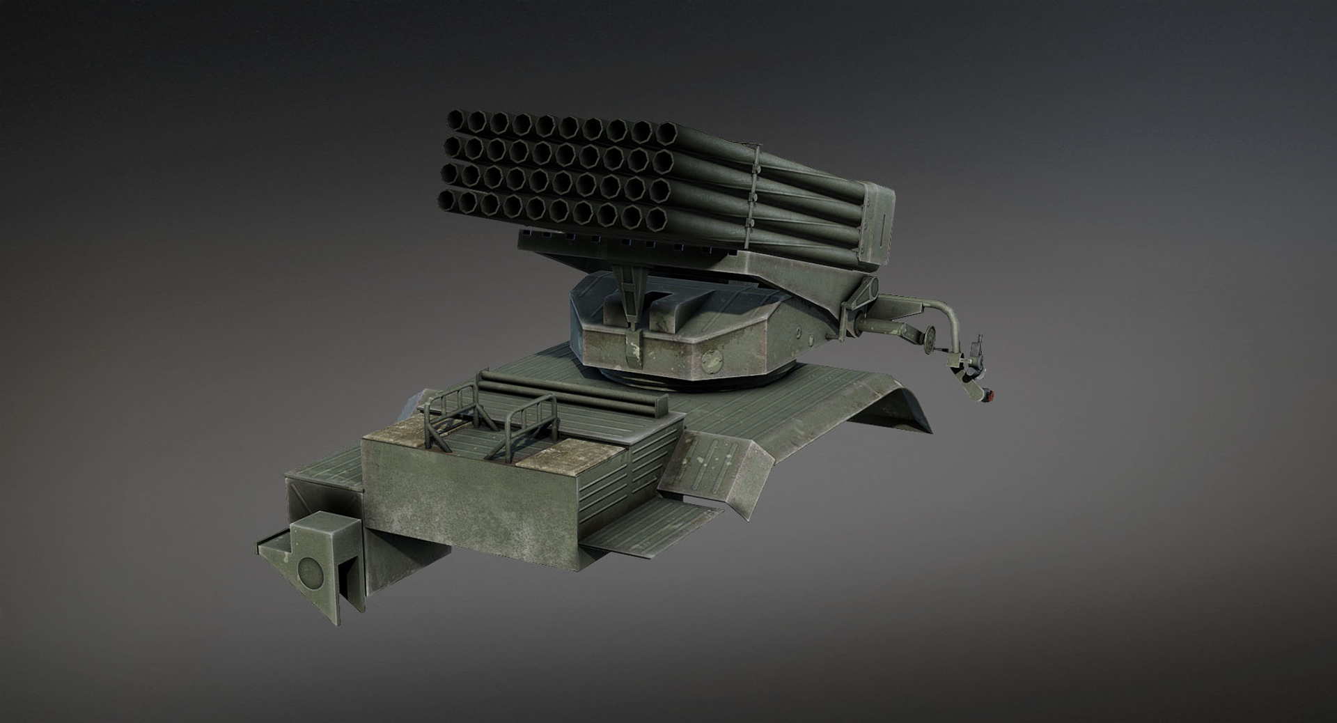 Low-poly Grad Rocket Launcher 3d Max