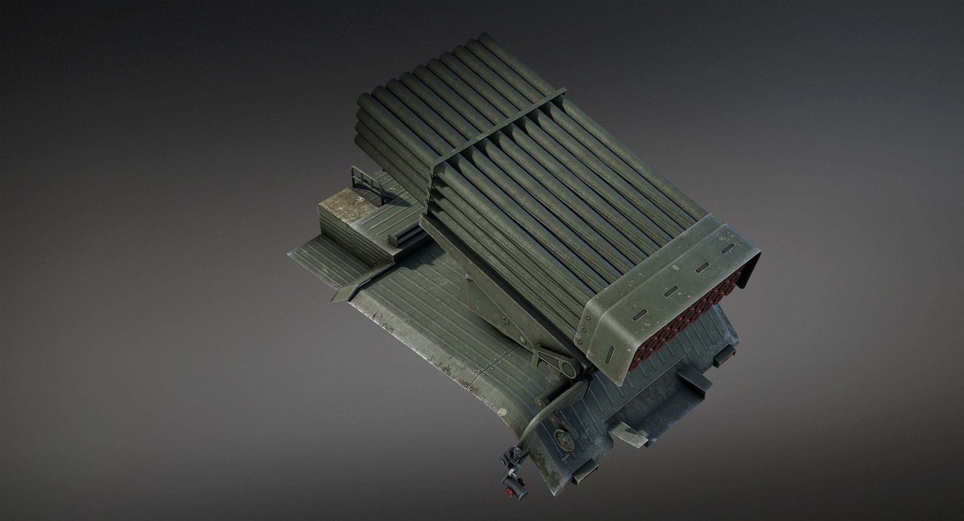 Low-poly Grad Rocket Launcher 3d Max