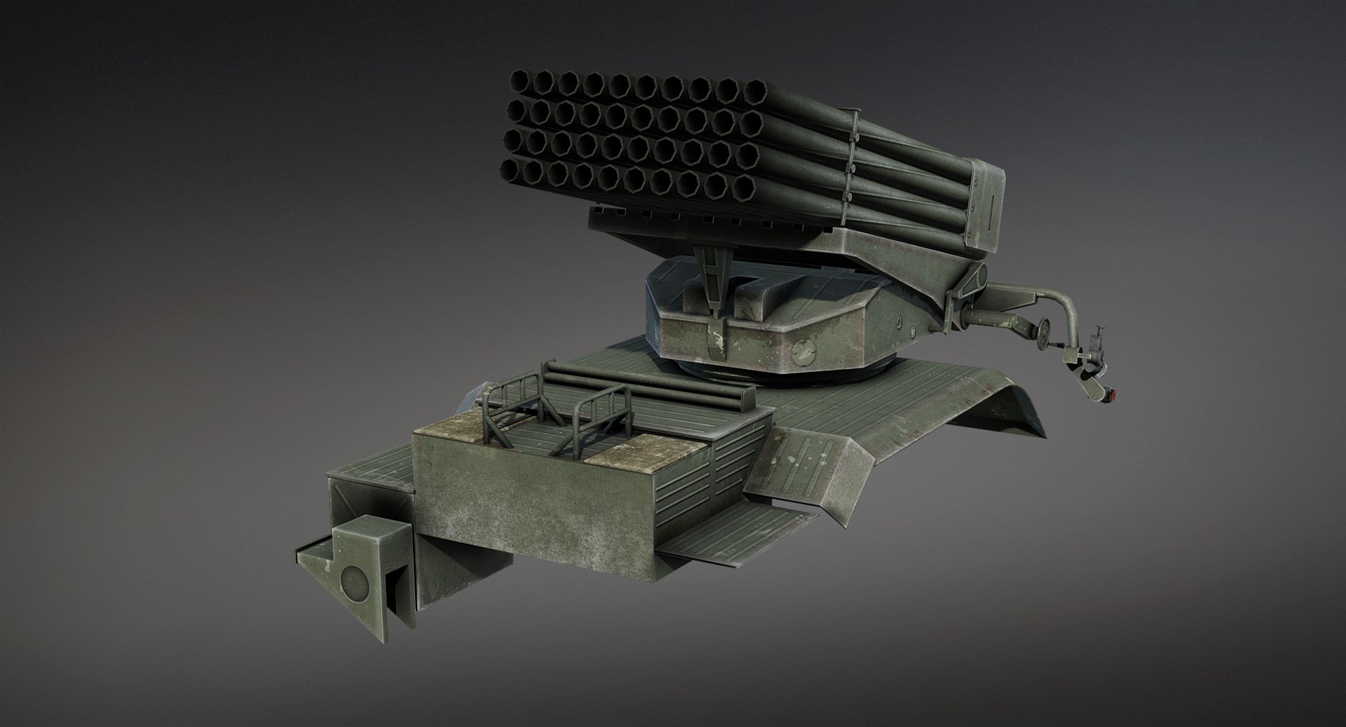 Low-poly Grad Rocket Launcher 3d Max